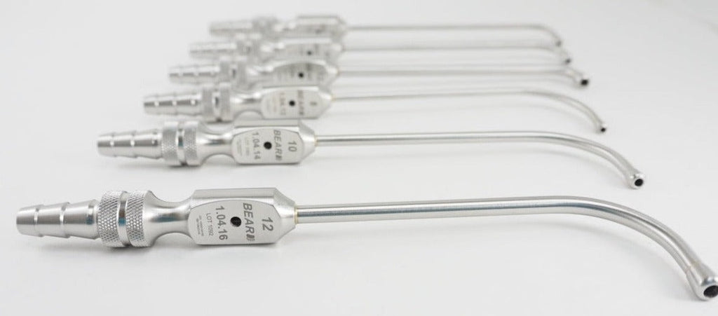 Curved Sinus Suction, Frazier Handle, Short and Long - BEAR-ENT